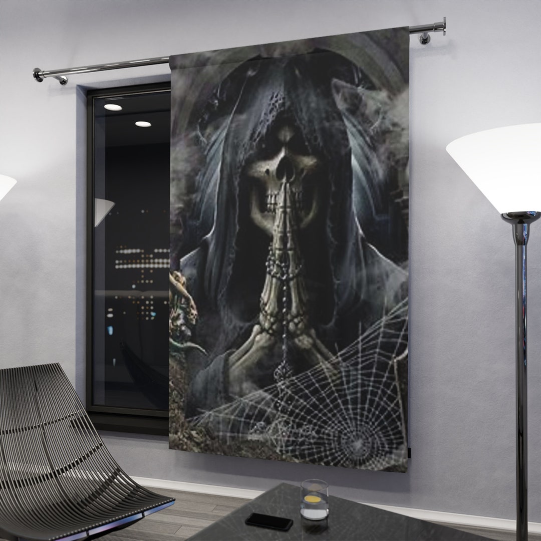 Praying Reaper Window Curtain - Etsy
