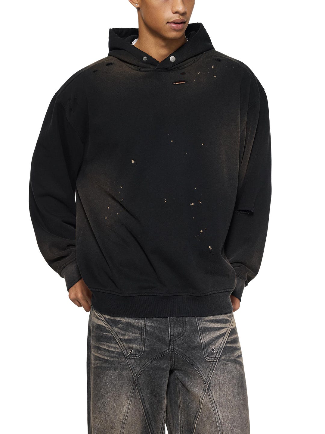 Sun Fade Frayed Fleece Hoodie - Etsy