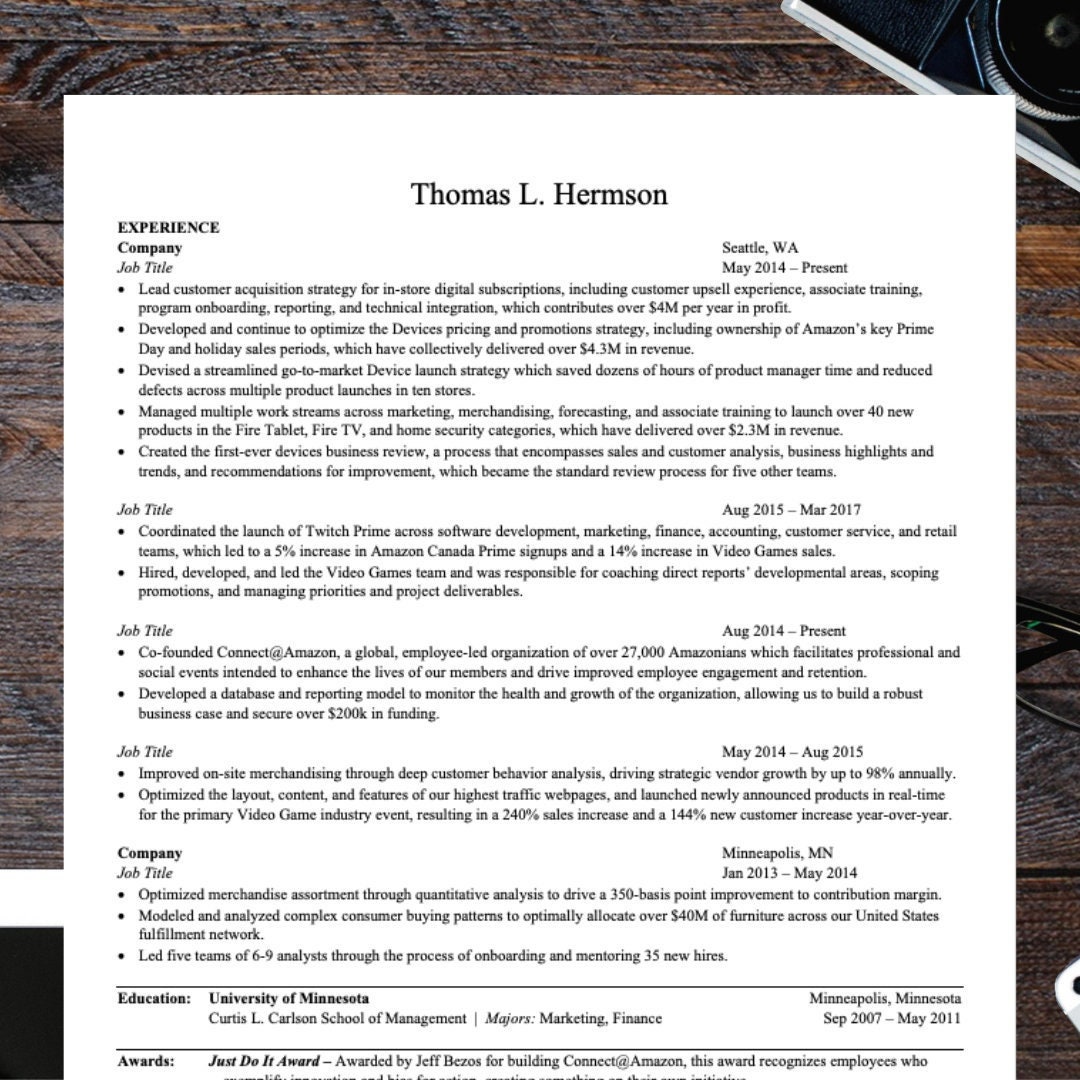 2023 Graduate School Resume Template for Google Docs, Word & Pages ...