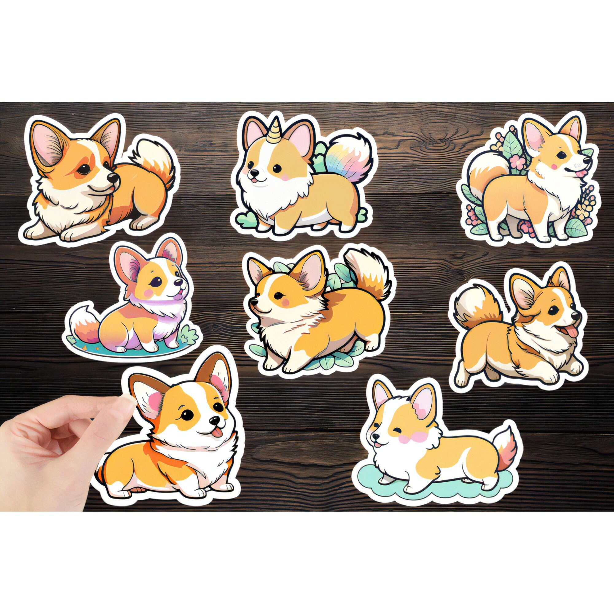 Cute Corgi Stickers Corgi Kawaii PNG Corgi Laptop Stickers - Etsy
