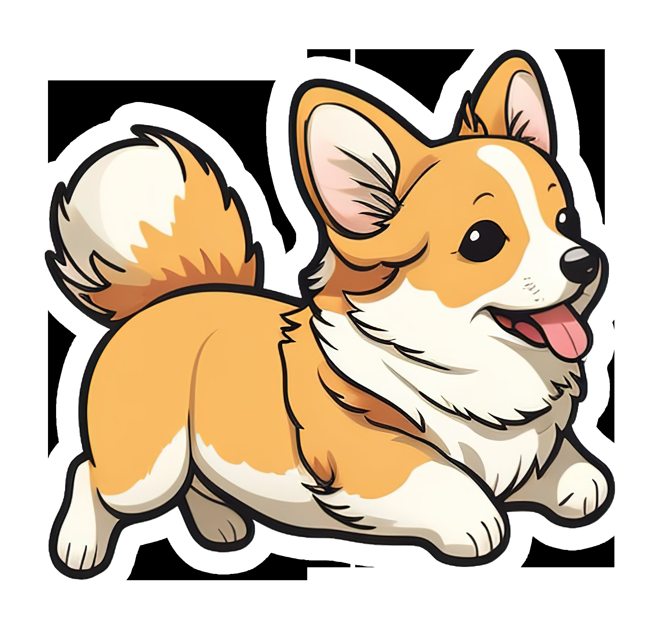 Cute Corgi Stickers Corgi Kawaii PNG Corgi Laptop Stickers - Etsy
