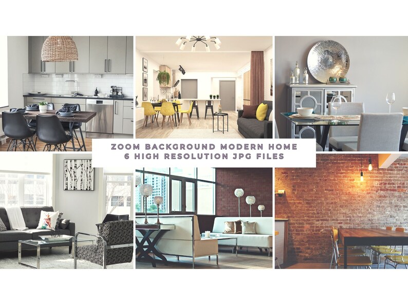 Zoom Background Modern Home Virtual Bookshelf Backdrop - Etsy