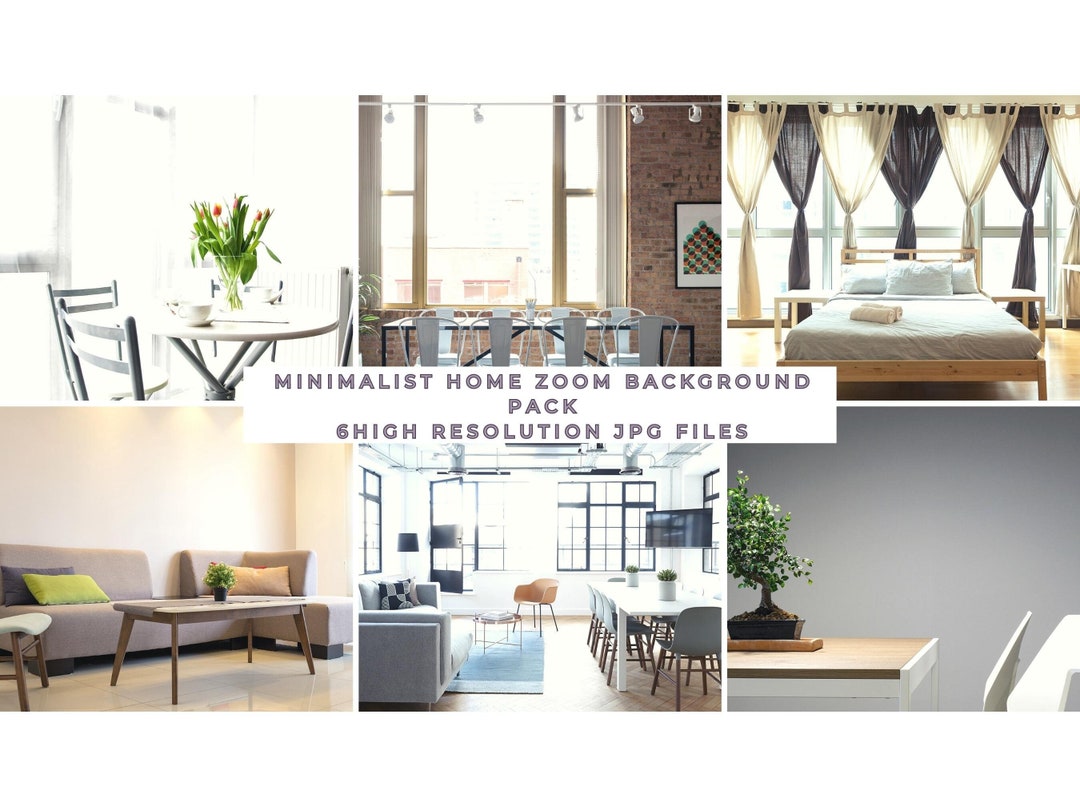 Minimalist Home, Zoom Background Pack, Digital Meeting Background ...