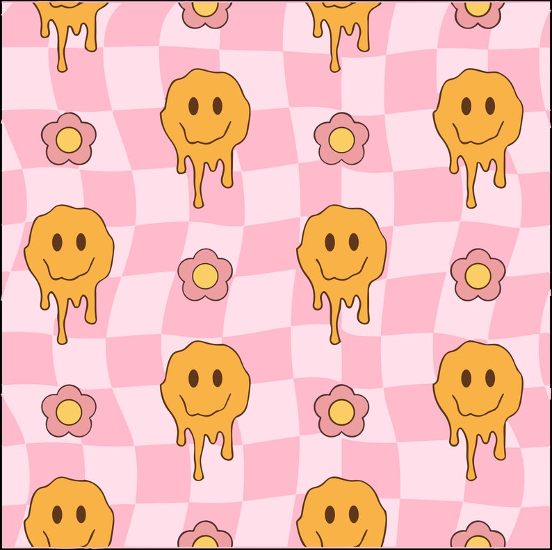 Retro Happy Smiley Face,digital Paper Pack,retro Textures Paper,smiley ...