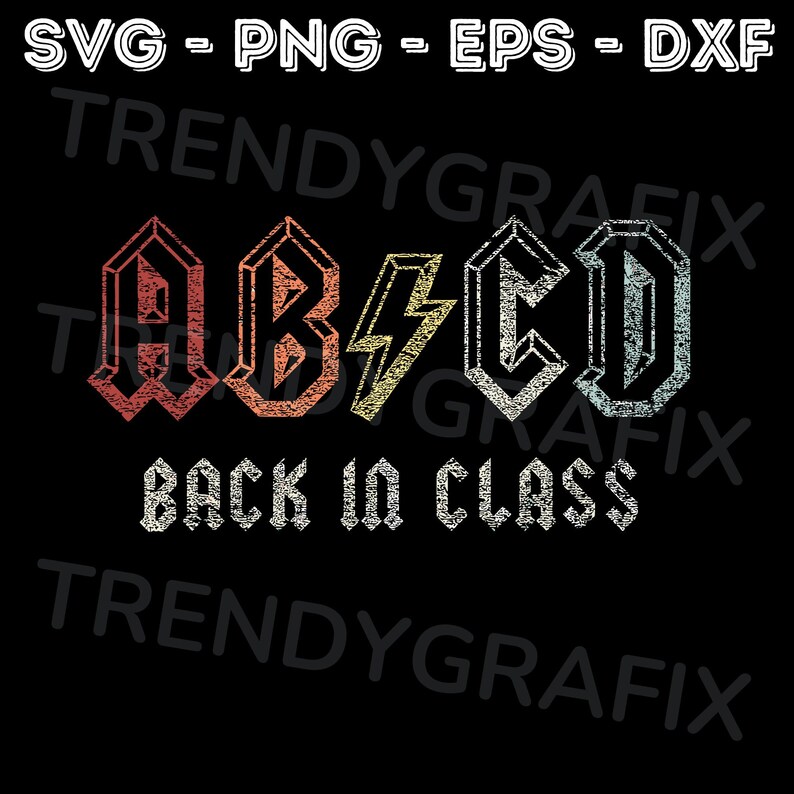 Retro ABCD Alphabets Back in Class SVG, Back to School Png, Back in ...