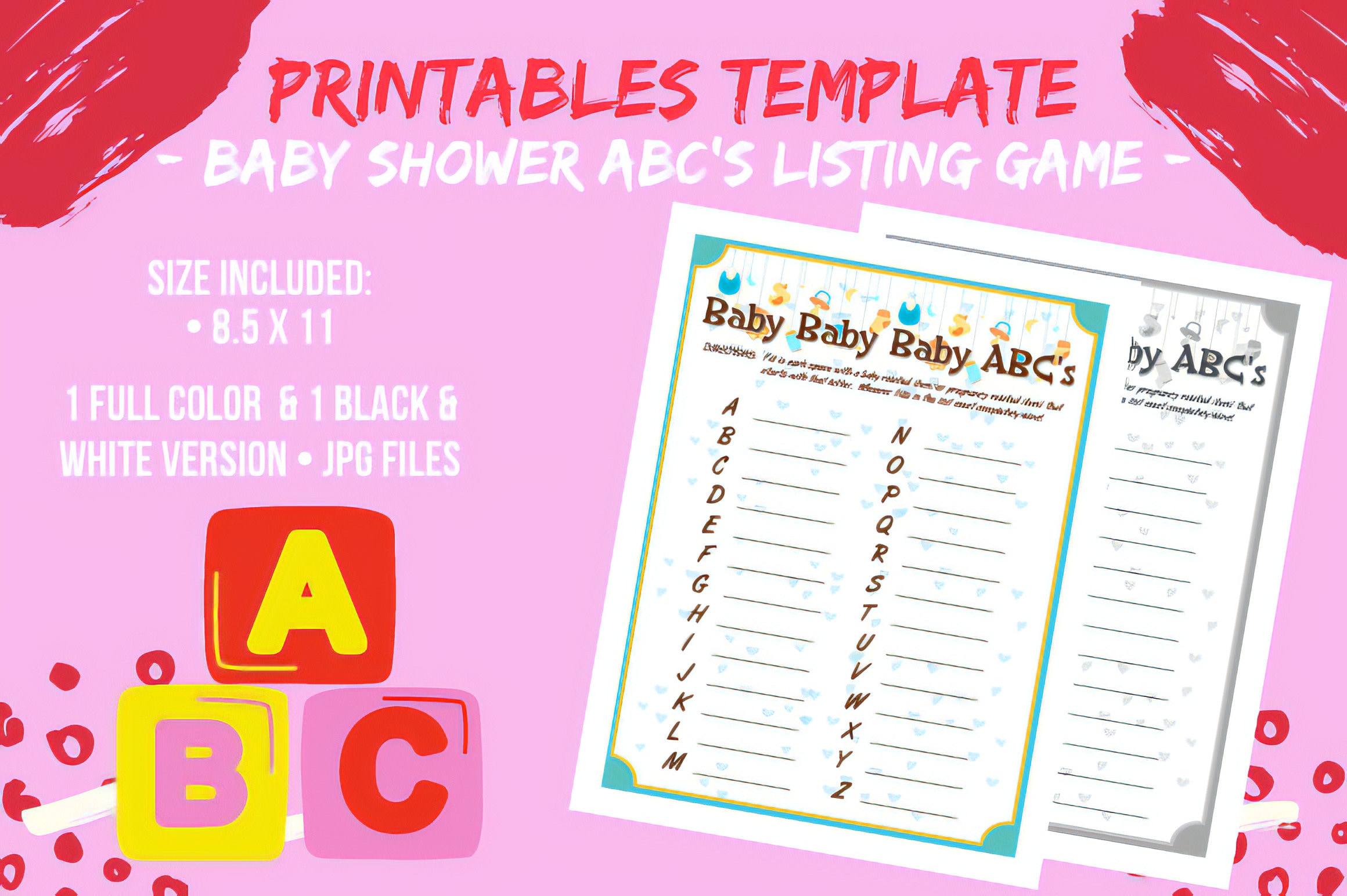 Modern Baby Shower Games Bundle Activities Bundle Minimalist - Etsy