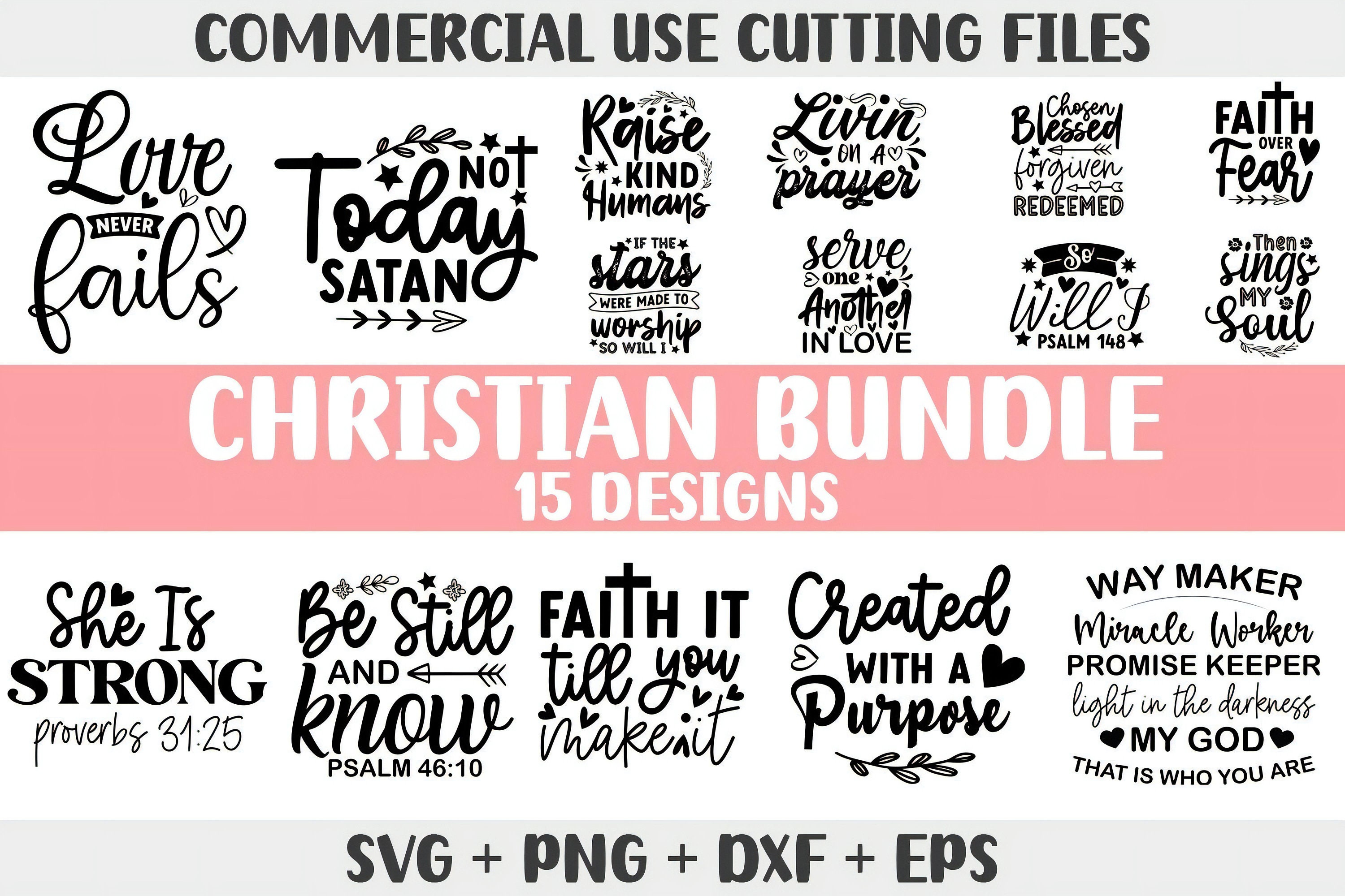 Christian Bundle SVG, Scripture Bundle, Waymaker SVG, Bible Verse ...
