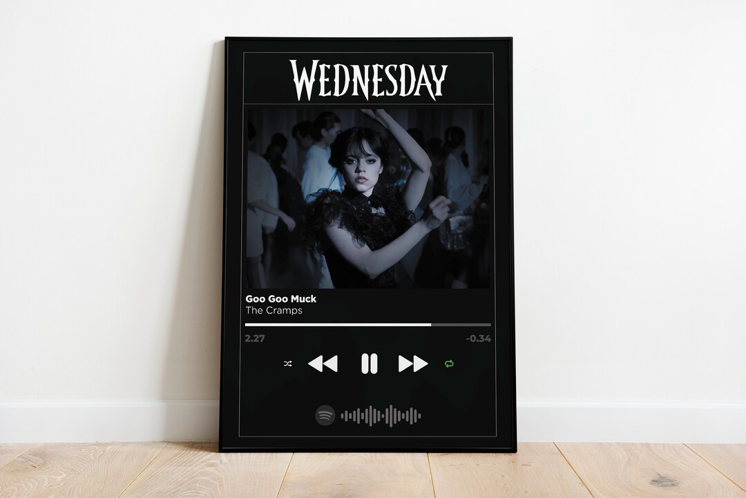 Poster Spotify Wednesday Addams Dancing / Wednesday Addams - Etsy