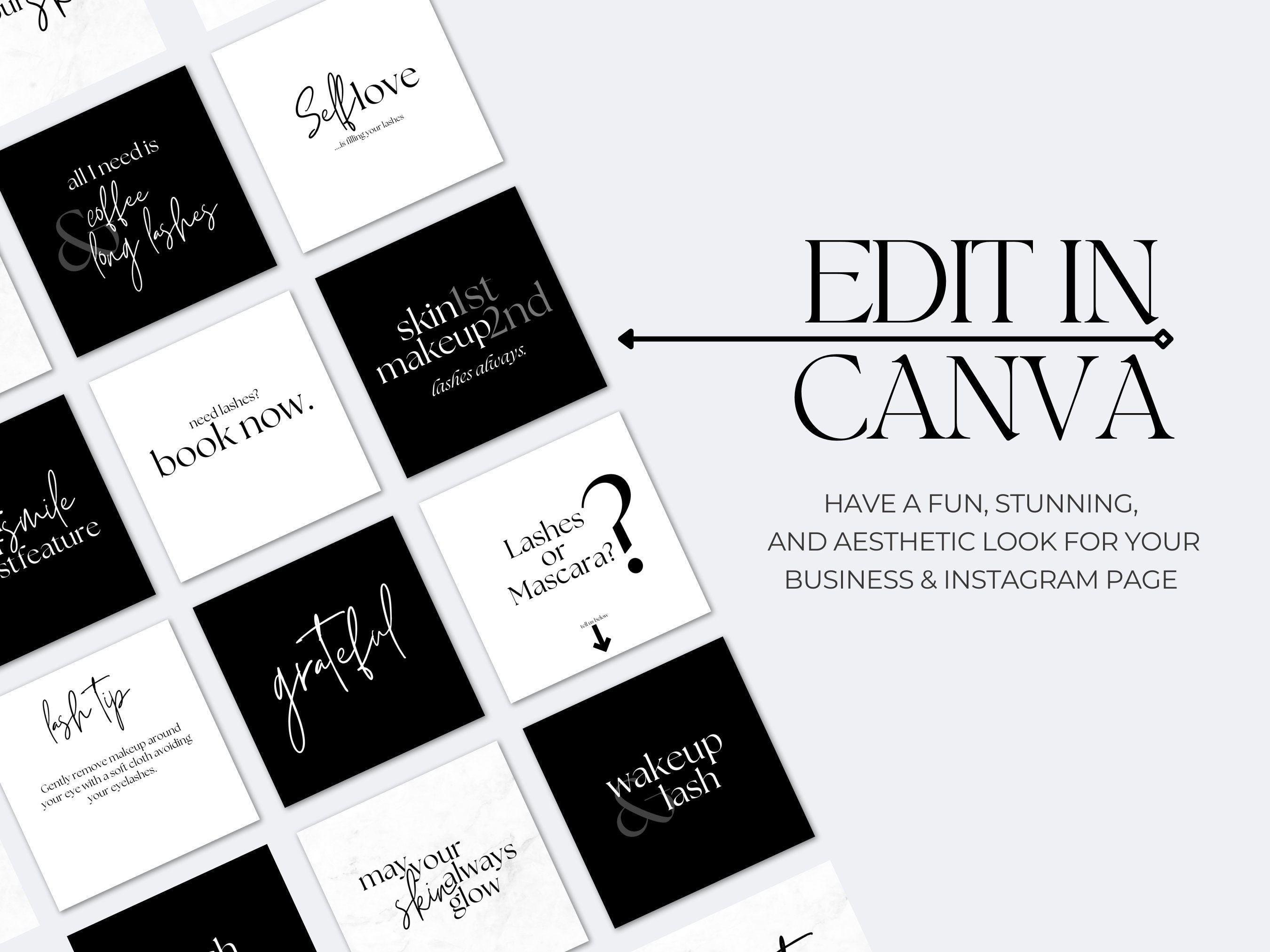 Lash Tech Instagram Post, Lash Quotes, Lash Tech Instagram Template ...