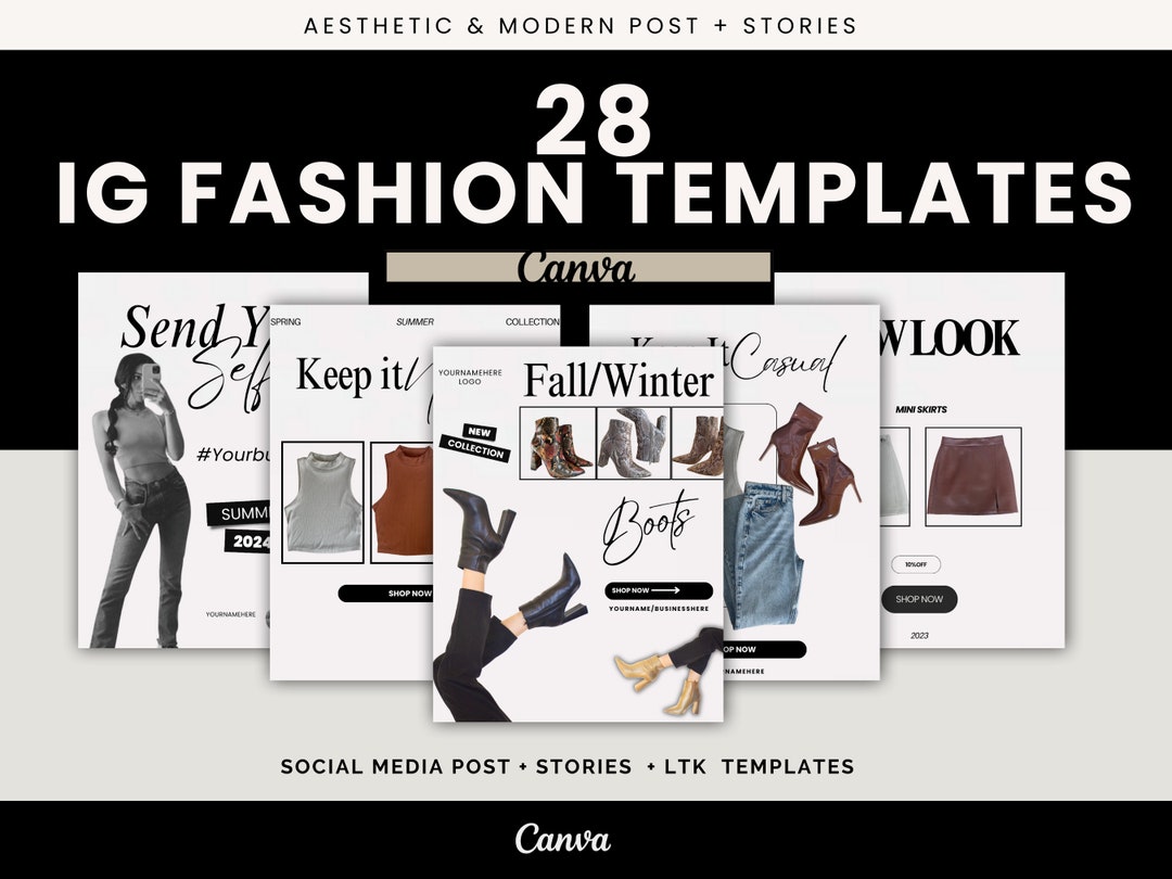 Social Media Templates Canva, Instagram Templates, LTK Template ...