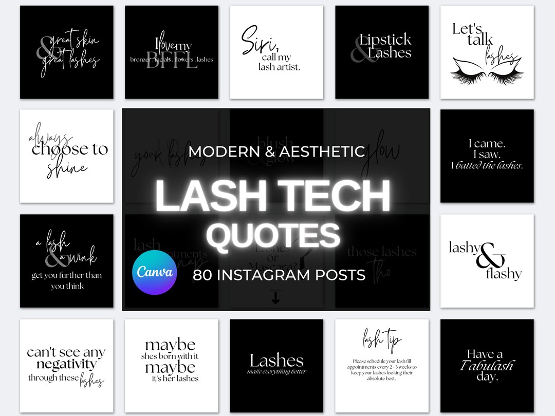 Lash Tech Instagram Post, Lash Quotes, Lash Tech Instagram Template ...