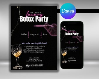 Botox Party Invite, Botox Special Flyer, Spa Flyer Template, Promotion ...