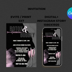 Botox Party Invite, Botox Special Flyer, Spa Flyer Template, Promotion ...