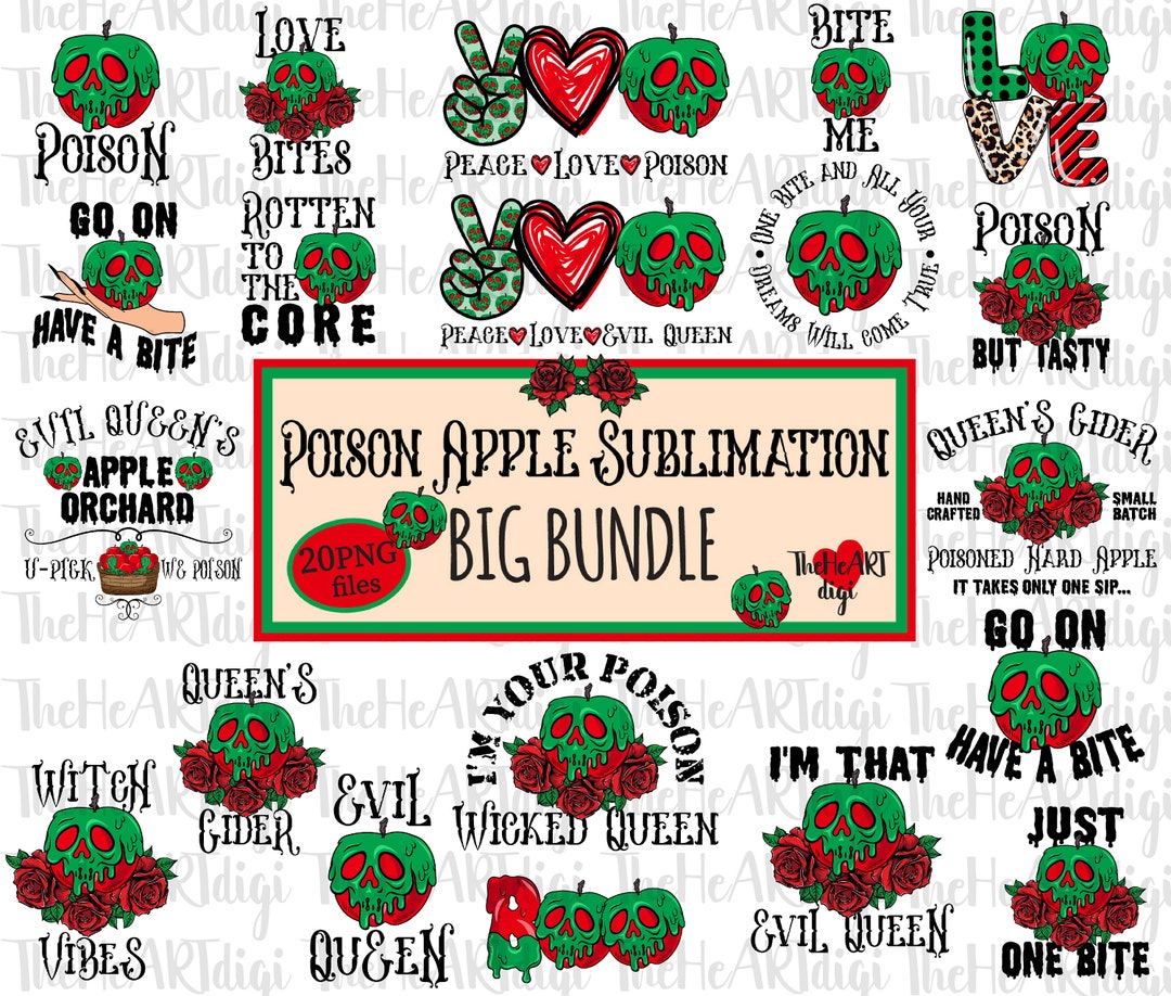 Poison Apple BIG BUNDLE, Poison Apple Sublimation BUNDLE, Poison Apple ...