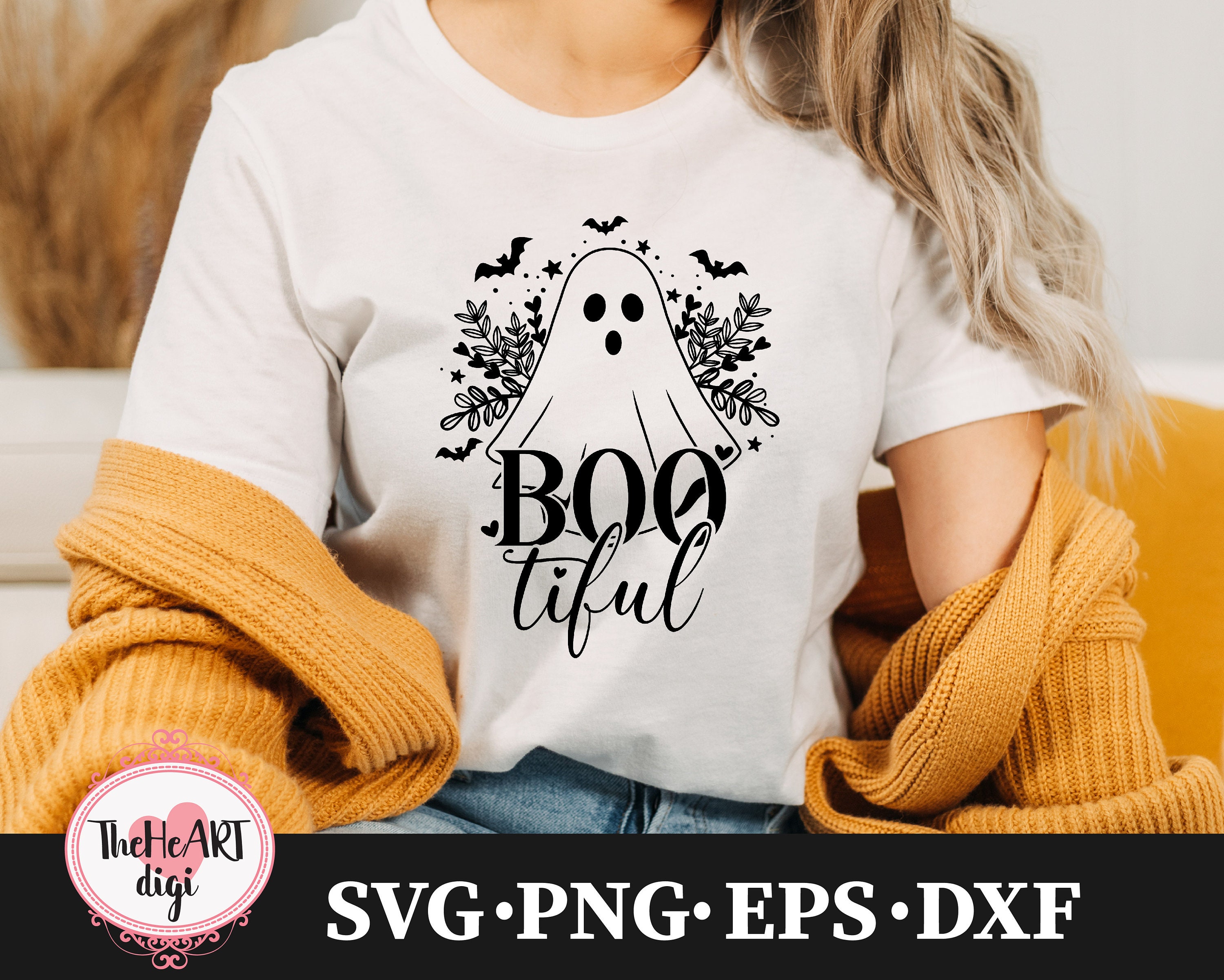 Boo-tiful SVG Floral Ghost Quotes SVG Svg Ghost Boo-tiful - Etsy