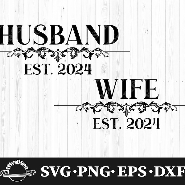 Hubby Est 2024 Svg - Etsy Australia
