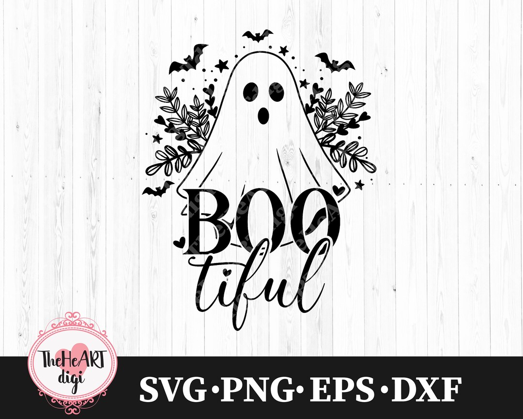 Boo-tiful SVG Floral Ghost Quotes SVG Svg Ghost Boo-tiful - Etsy