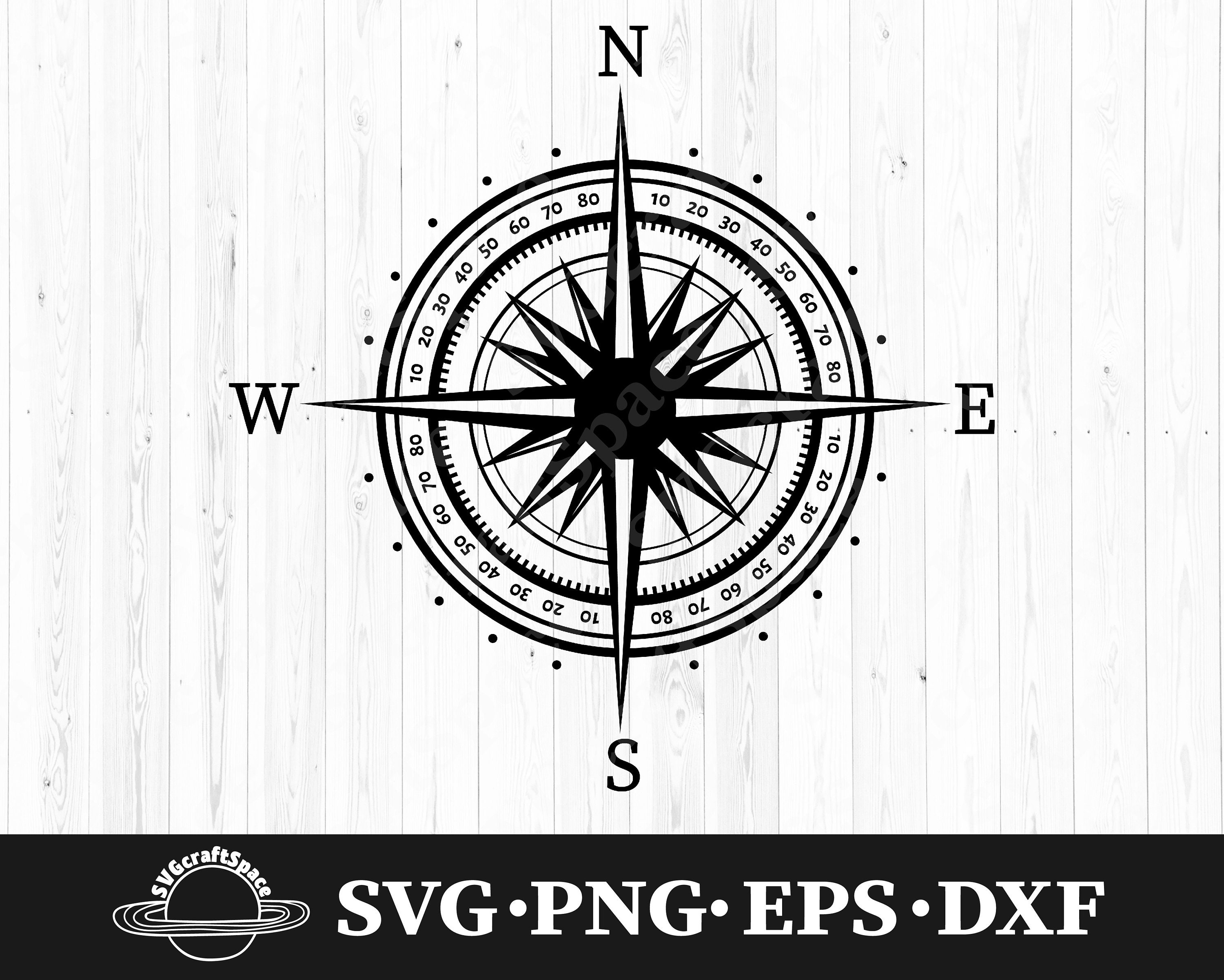 Compass SVG Nautical Compass SVG Compass Rose Svg Cricut - Etsy