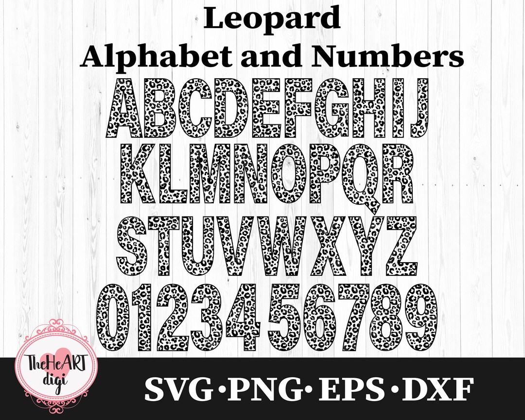 Leopard Alphabet SVG Leopard Numbers SVG SVG Alphabet - Etsy Hong Kong