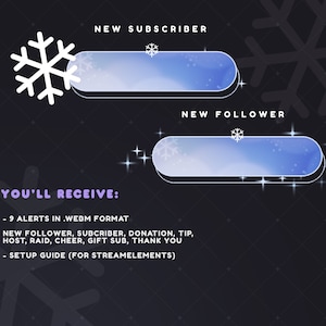 ANIMATED Winter Stream Alerts / Stream Alerts Overlays for Twitch ...
