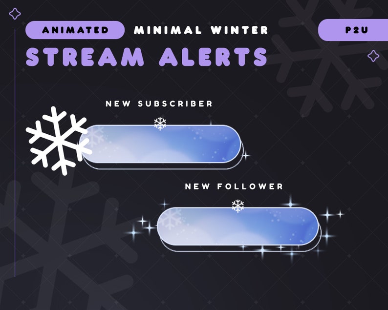 ANIMATED Winter Stream Alerts / Stream Alerts Overlays for Twitch ...