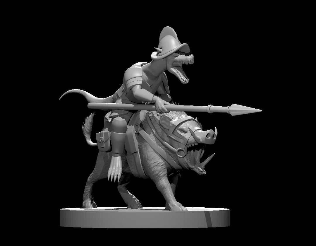 Paladin Goblin on Boar Dnd Mini - Etsy