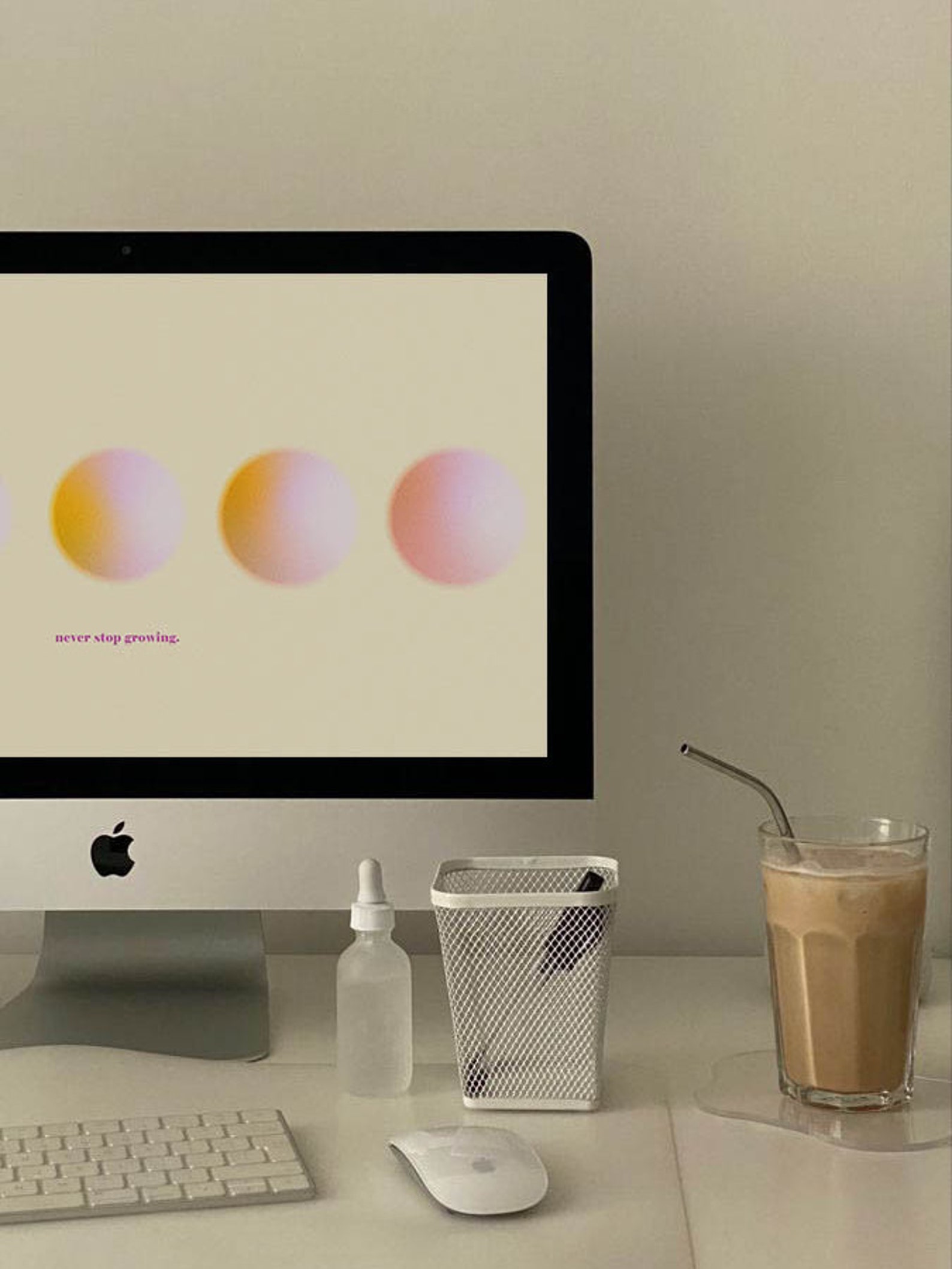 Imac MacBook Desktop Wallpaper Self Improvement Aesthetic Gradient ...