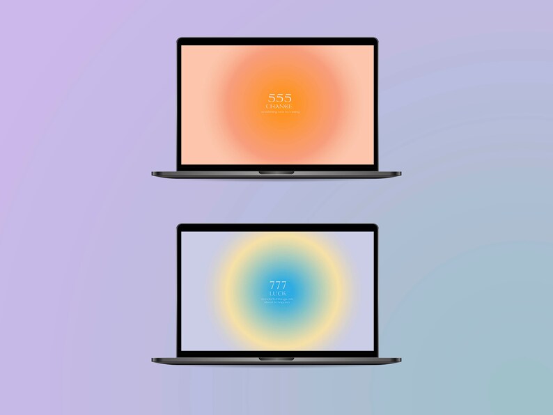Imac MacBook Desktop Wallpaper Angel Numbers Aesthetic Gradient ...
