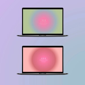 Imac MacBook Desktop Wallpaper Angel Numbers Aesthetic Gradient ...