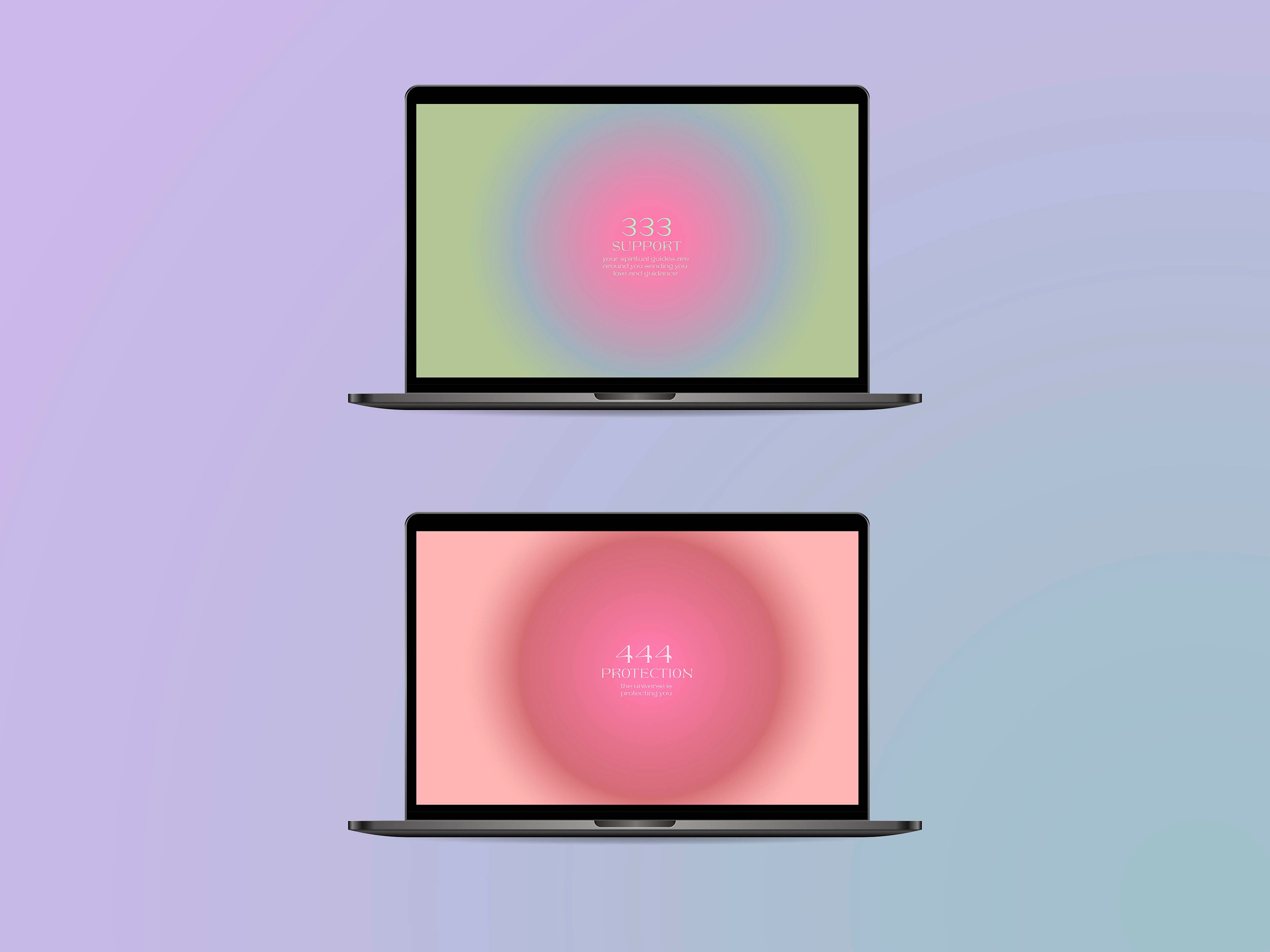 Imac MacBook Desktop Wallpaper Angel Numbers Aesthetic Gradient ...