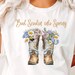 Boot Scootin' Into Spring Wildflower Boot Tshirt Flower Boot Tee ...
