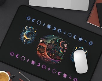 Magical Moon Mousepad, Boho Moon, Mystic Moon Mousepad, Gift for Moon ...