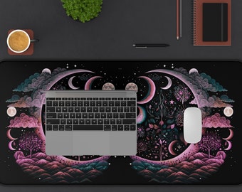 Magical Moon Mousepad, Boho Moon, Mystic Moon Mousepad, Gift for Moon ...