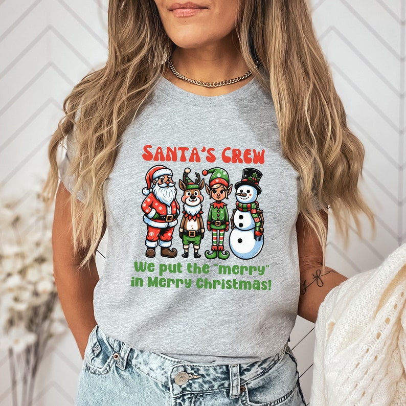 Santa Crew Christmas Shirt, Matching Family Shirts, Christmas Party ...