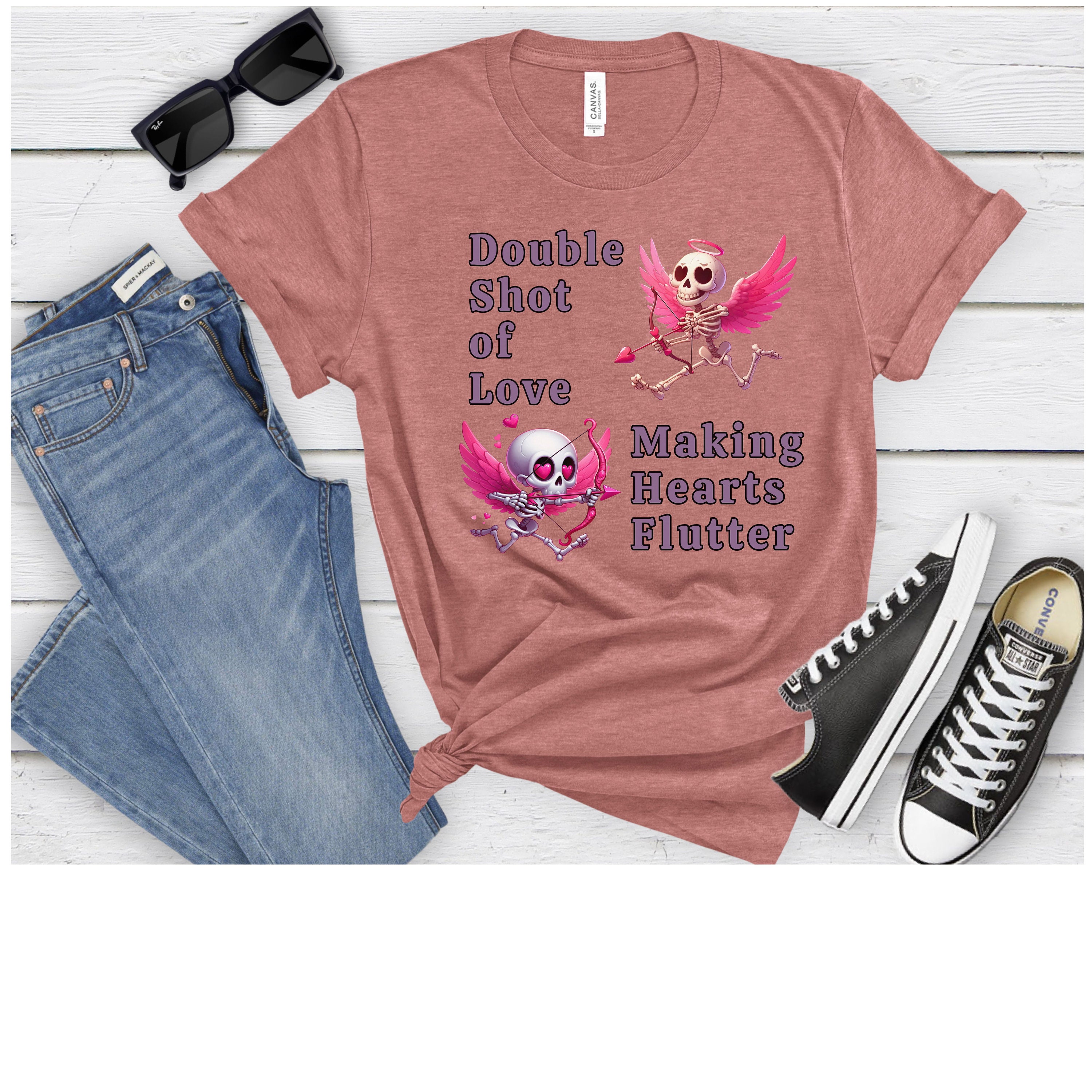 Skeleton Cupids Love Shirt, Skeleton Lovers, Skeleton Cupid, Double ...