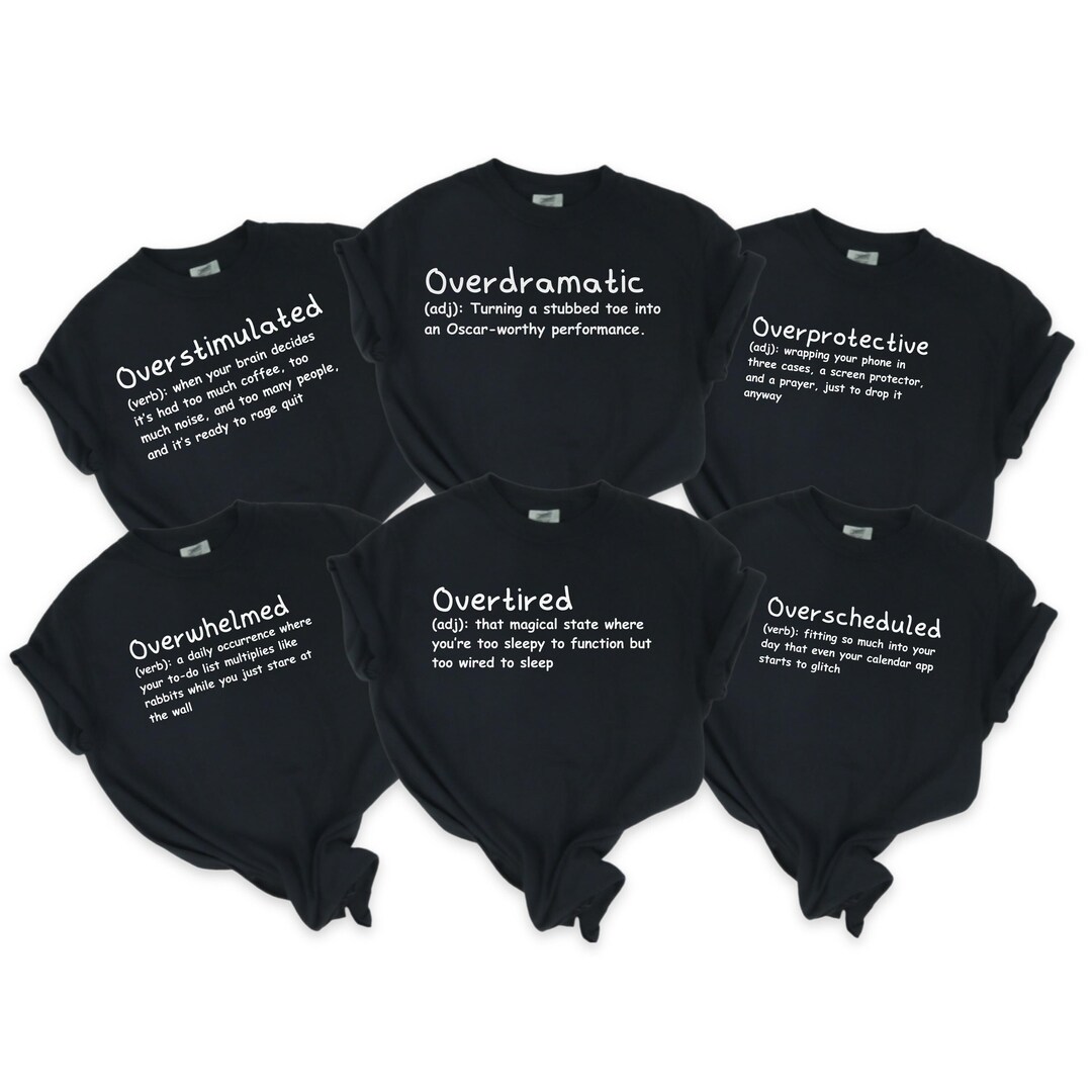 Funny Family Definition Shirts, Family Group Matching, Overstimulated ...