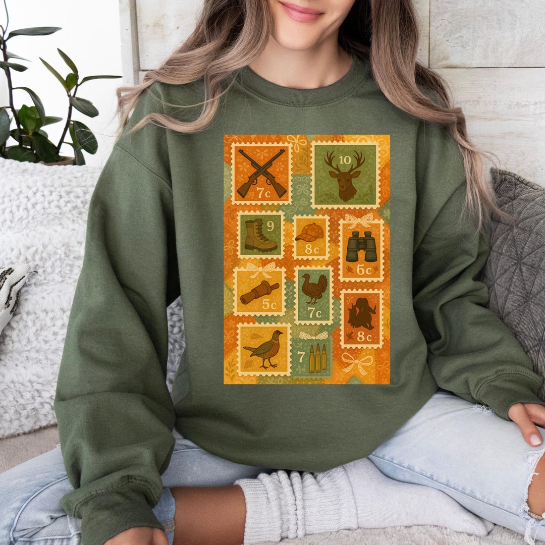 Coquette Hunting Sweatshirt, Deer & Rifle Tee, Lacy Bow Hunting Stamps ...