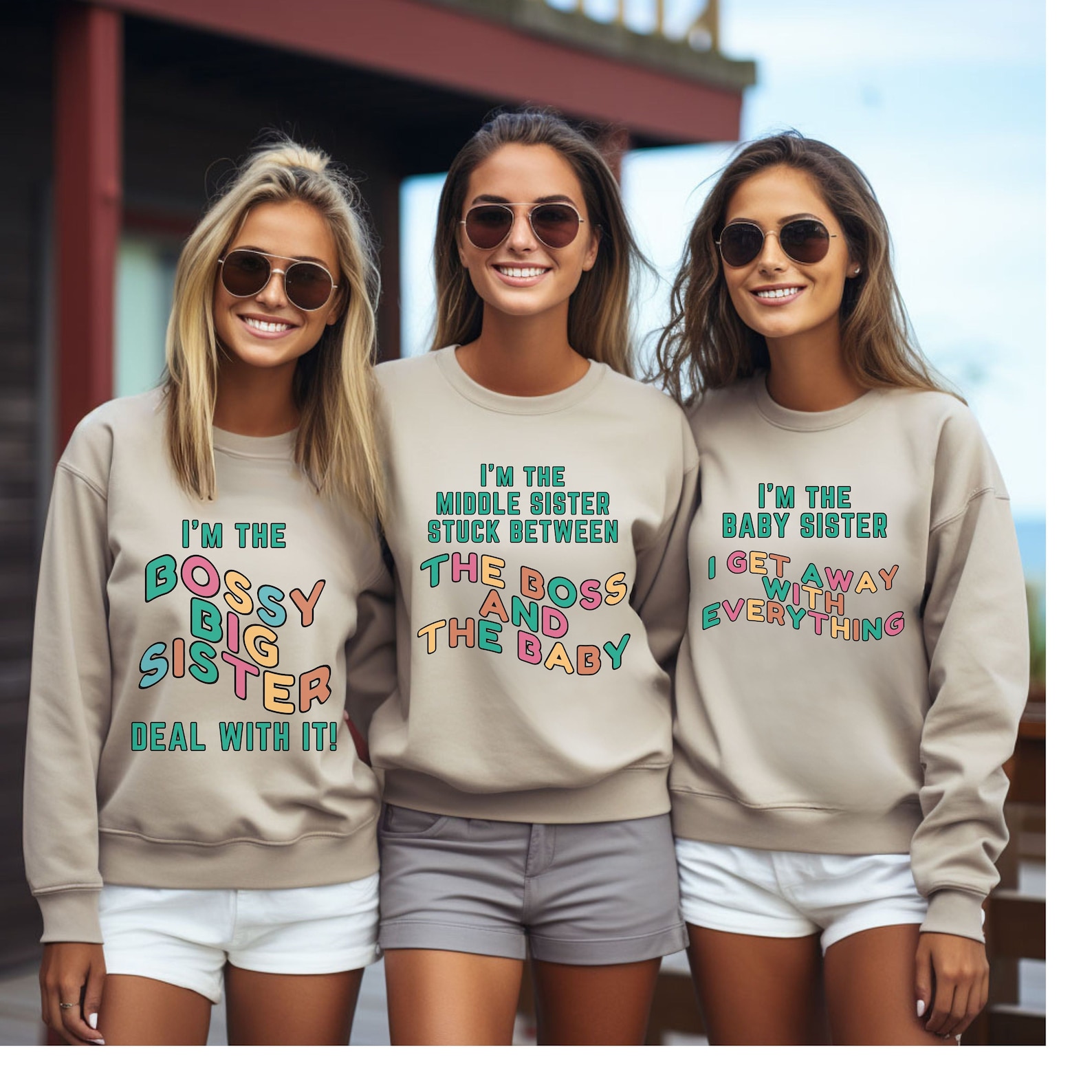 Sister Sweatshirts, Group Sister Shirt, Oldest Sister Middle Sister ...
