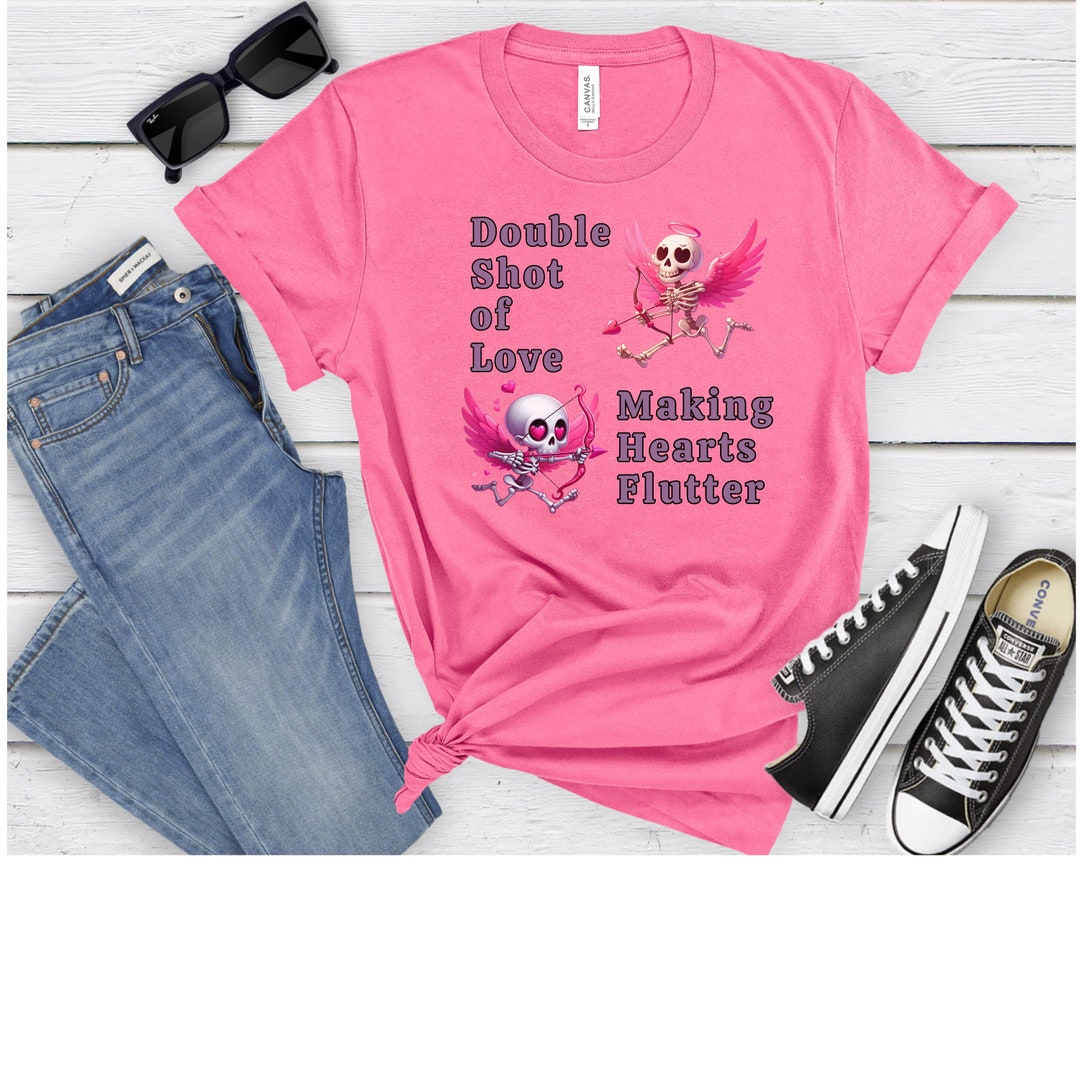 Skeleton Cupids Love Shirt, Skeleton Lovers, Skeleton Cupid, Double ...
