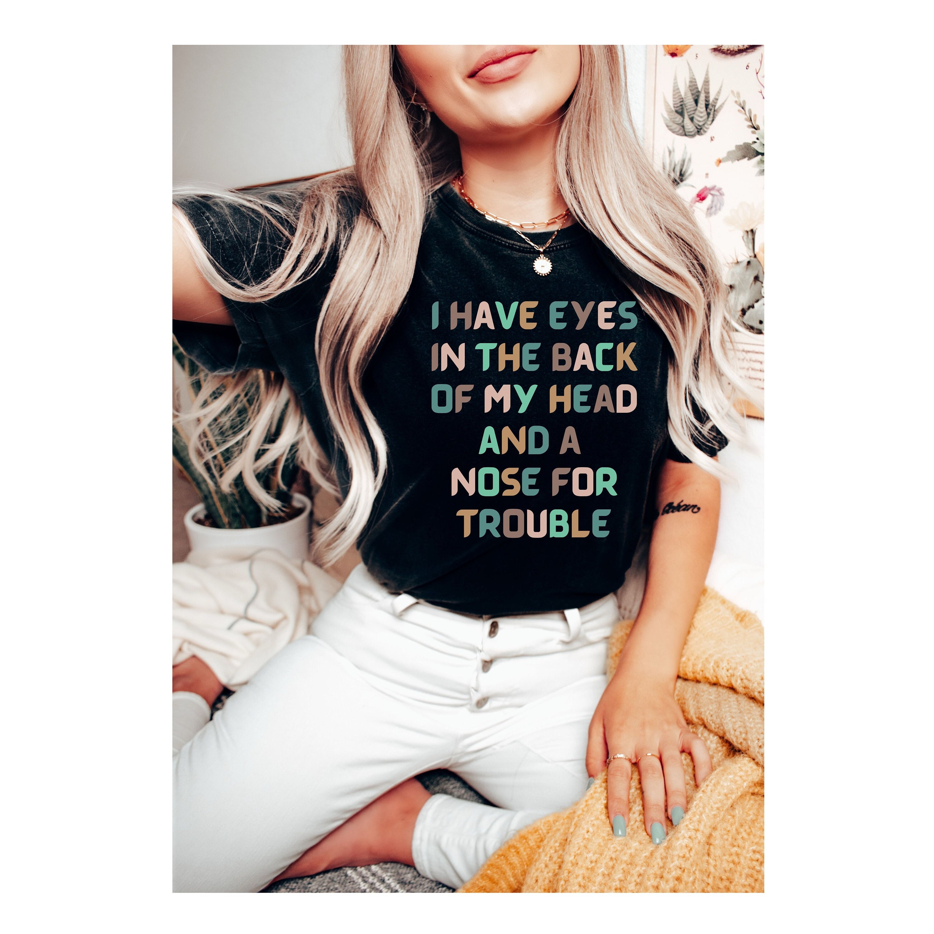 Mom With Eyes in the Back of Her Head Tshirt, Mothers Day Gift, Moms ...