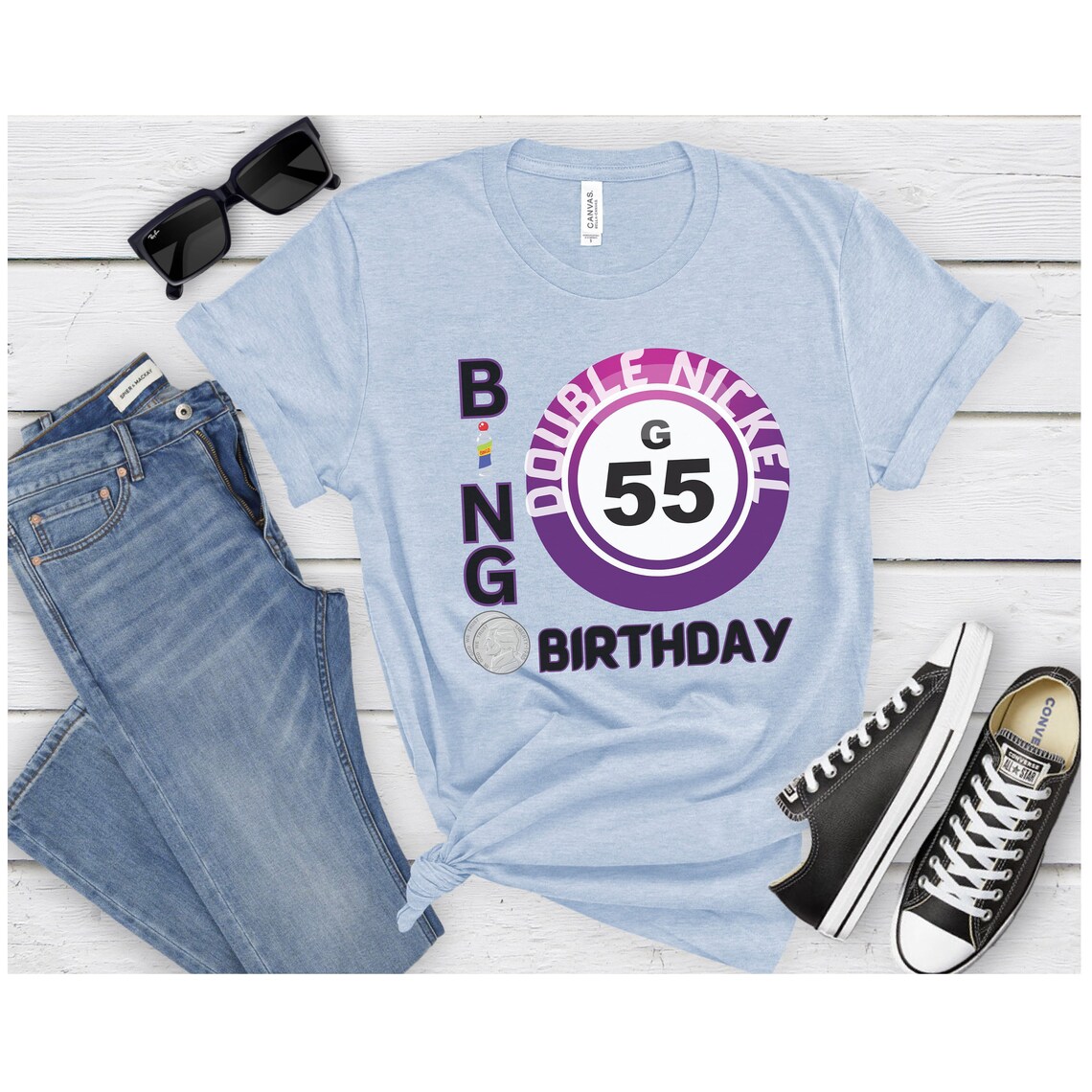 Double Nickel - Bingo B-day Shirt BC Tee - Etsy