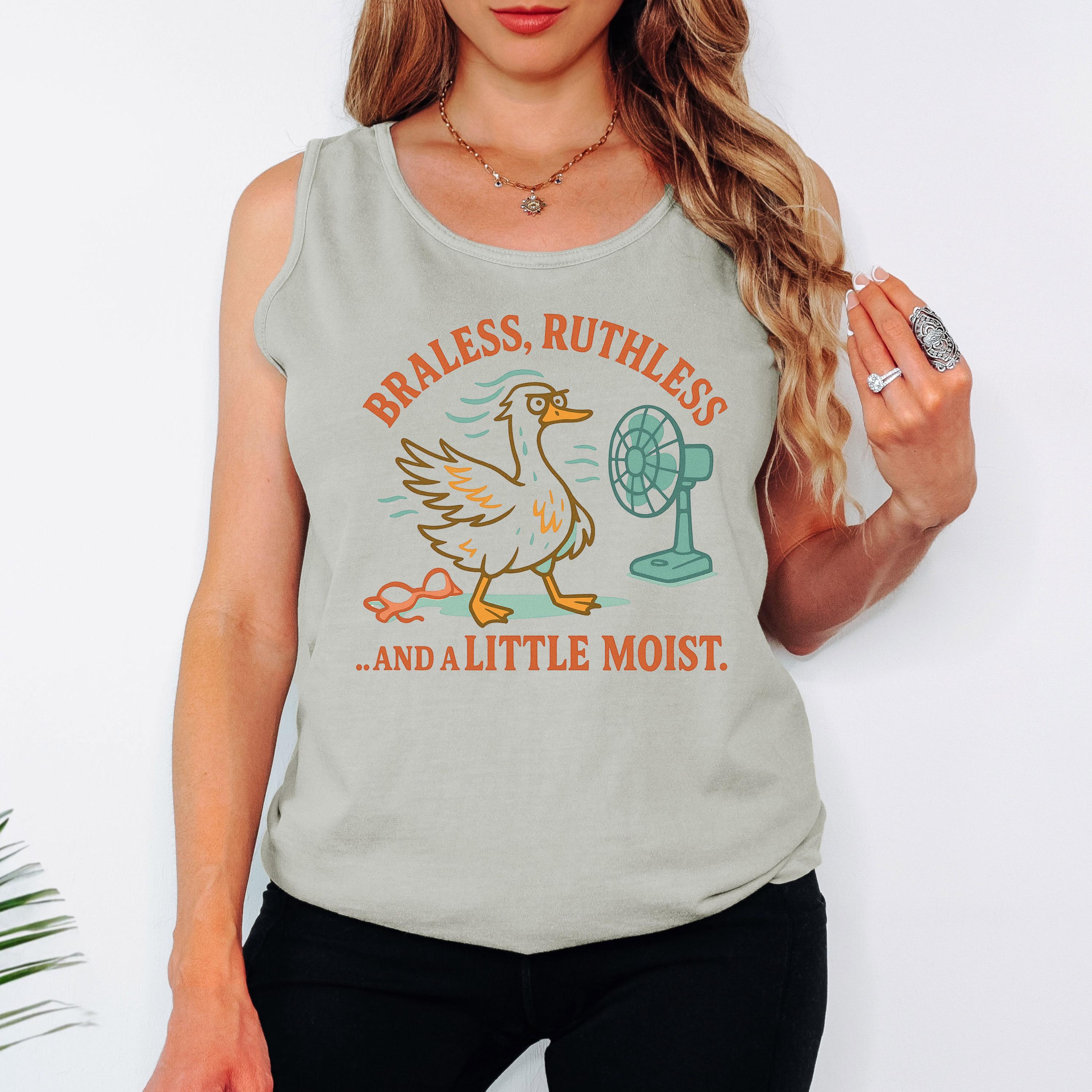 Goose Braless Comfort Colors Tank Top Hot Girl Summer Funny No Bra 4377