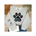 Dog Mama Paw Sweatshirt, Custom Dog Names, Dog Puppy Lovers, Dog Mom ...