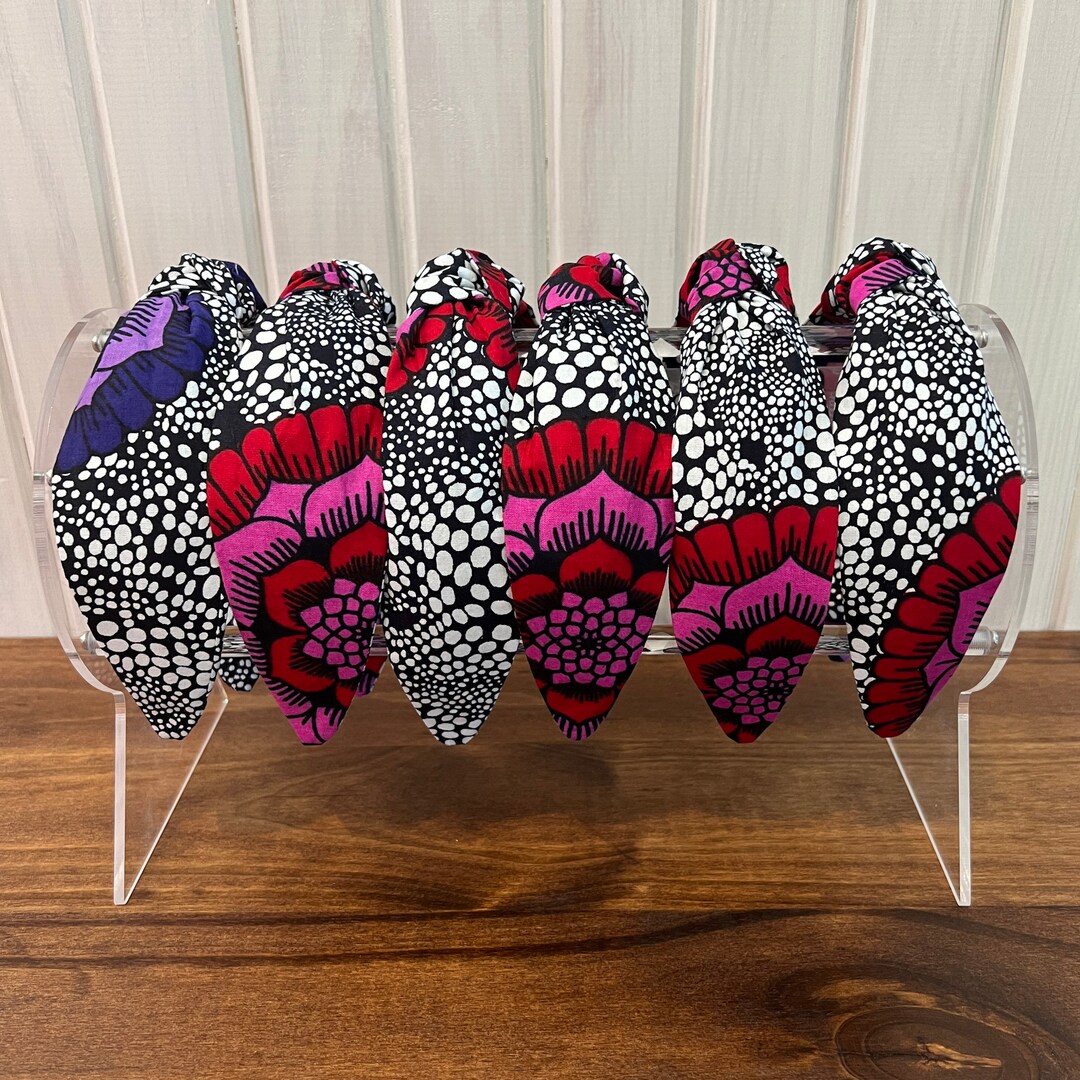 African-inspired Handmade Topknot Headband for Women & Girls | Black ...