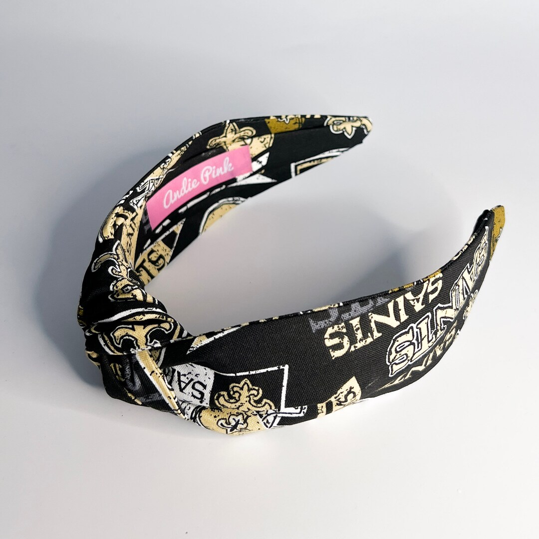 New Orleans Saints Topknot Headband for Women or Girls, New Orleans ...