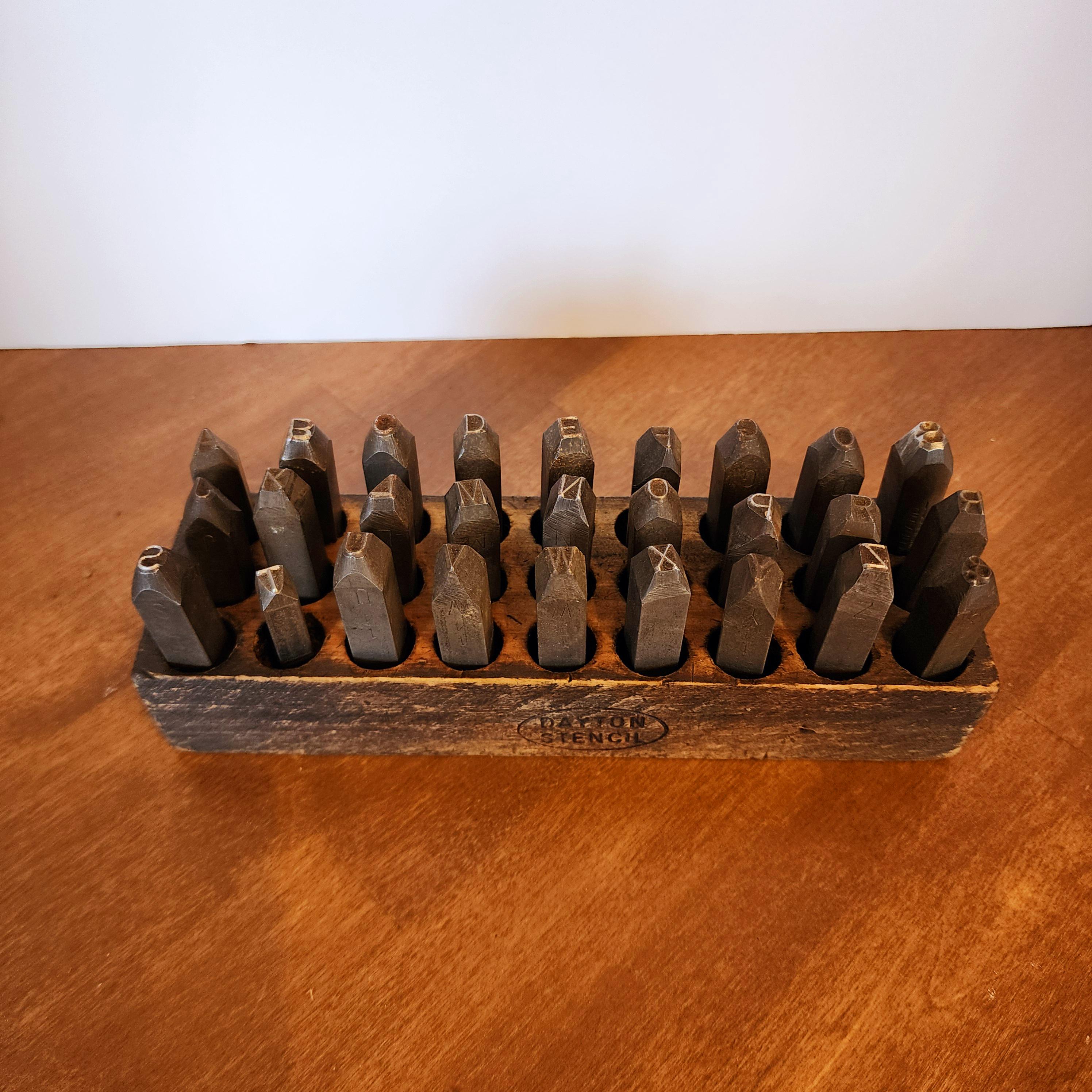 Antique Dayton Stencil Company Steel Alphabet Punch Set - Etsy