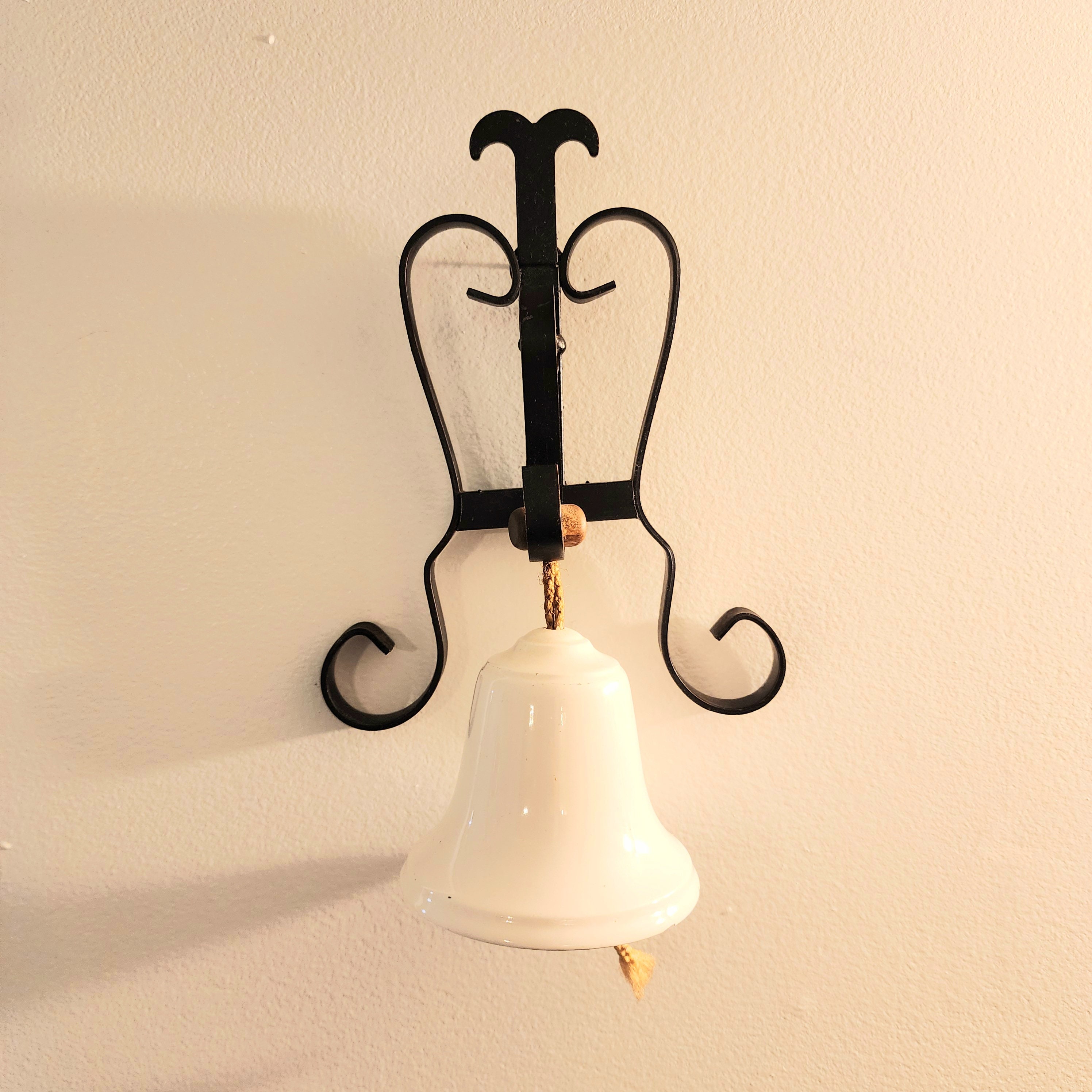 Vintage Wrought Iron & Ceramic/porcelain Door Bell Decor - Etsy
