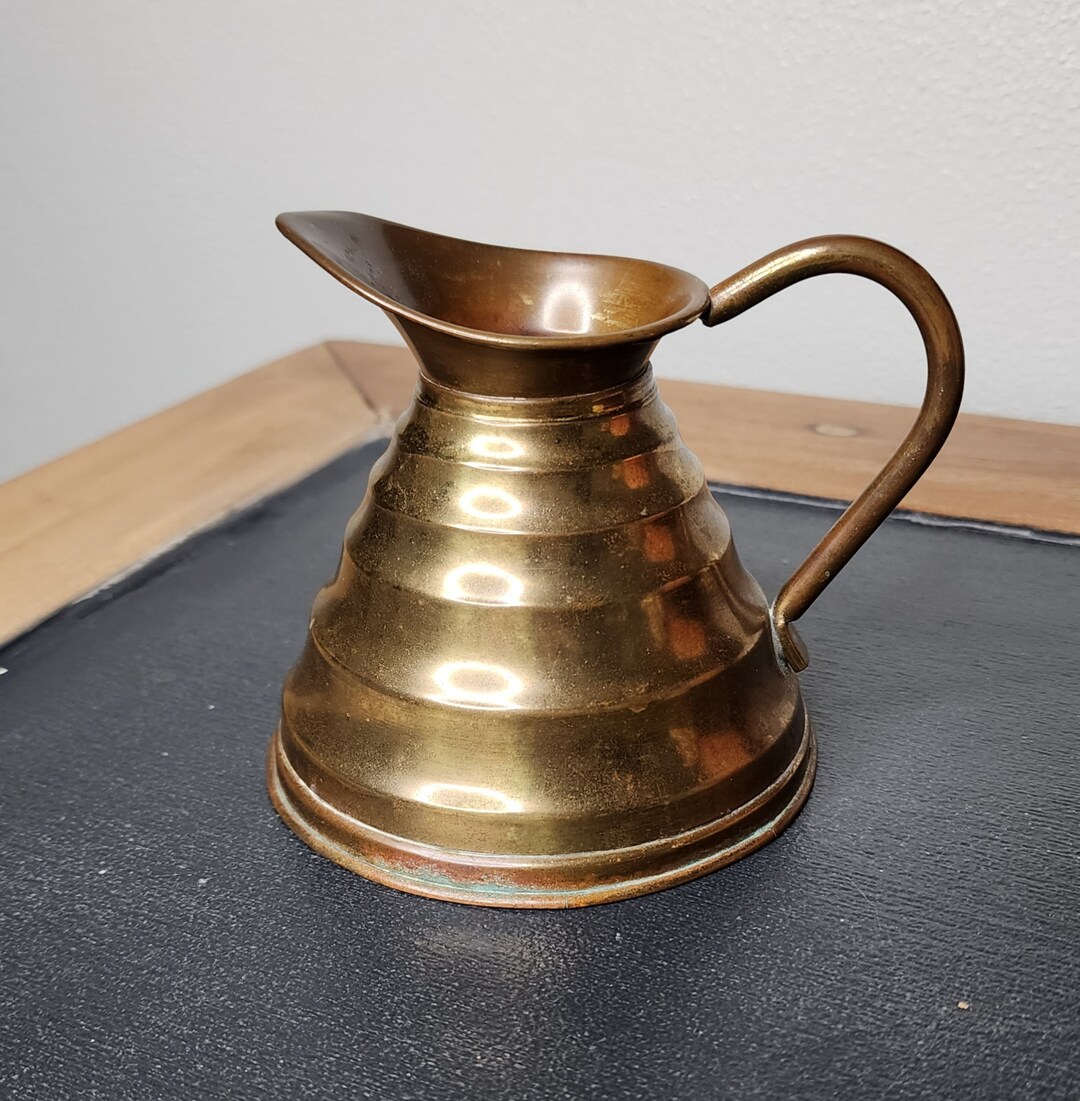 Weba Ware England Small Pitcher Vase Vessel Jug Pot Metal - Etsy