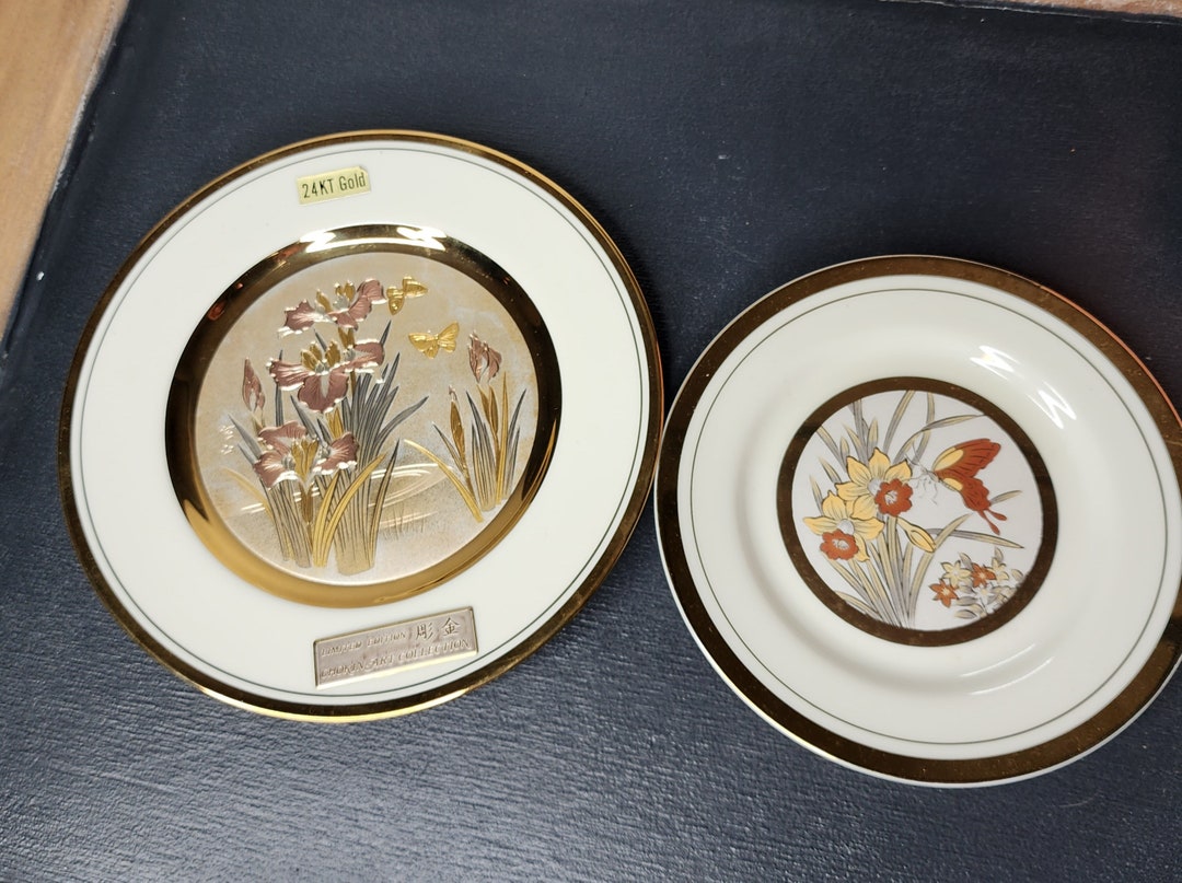 Vtg the Art of Chokin 24 K Gold Trim Plate Made in Japan - Etsy