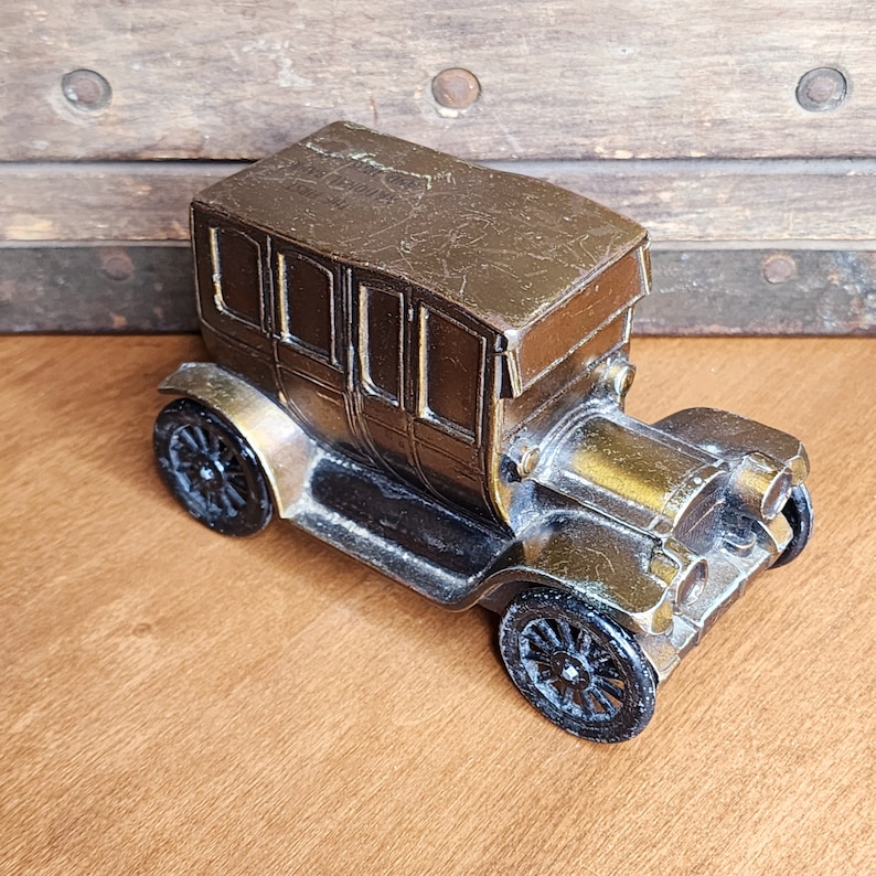 Vintage Banthrico 1912 Packard Town Car Coin Bank Bronzed Die Cast ...